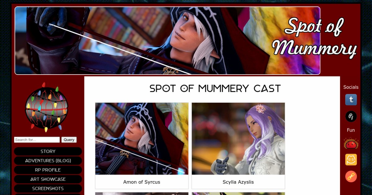 Spot of Mummery Cast