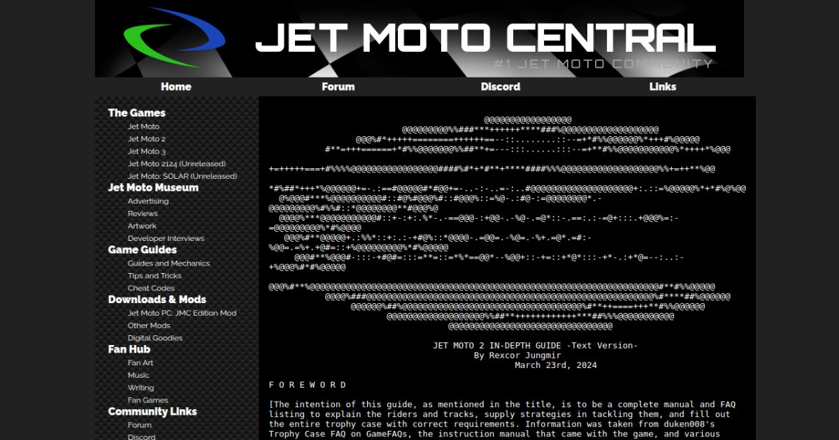 Jet Moto 2 In-Depth Guide by Rexcor Jungmir