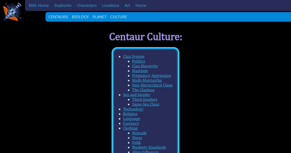 Runaway to the Stars: Centaur Culture