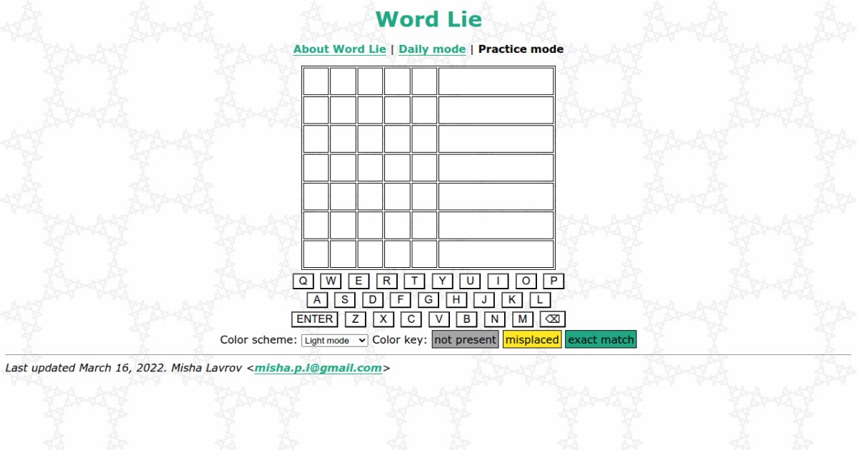 Word Lie