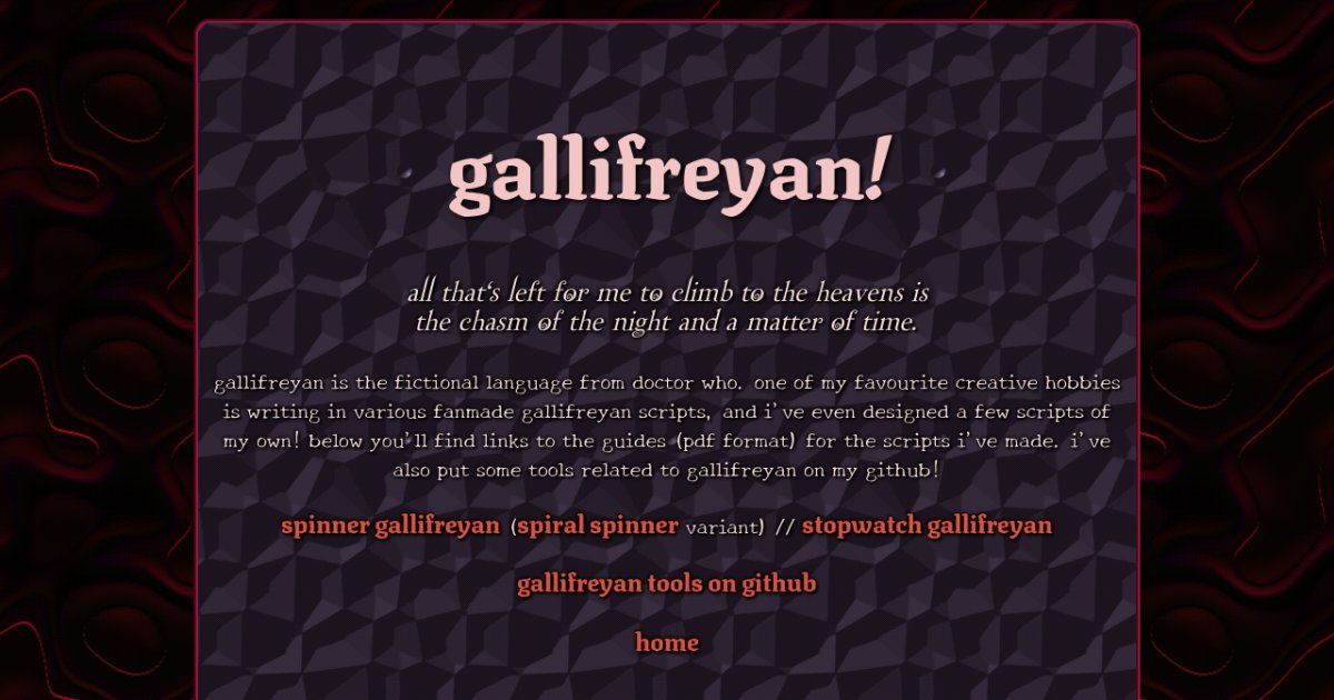 suntooth // gallifreyan