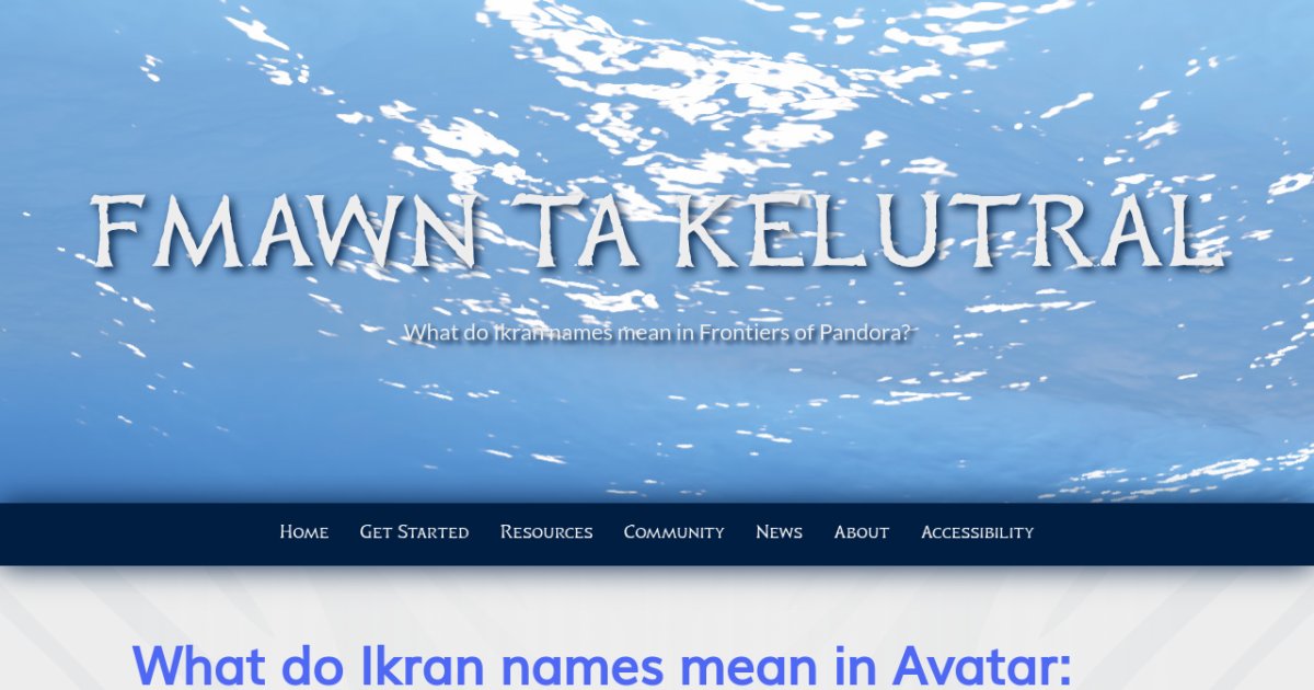 Ikran Names in Avatar: Frontiers of Pandora
