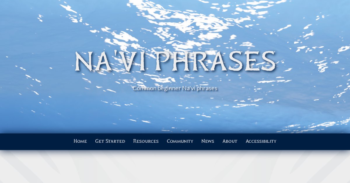Na'vi Language Phrases