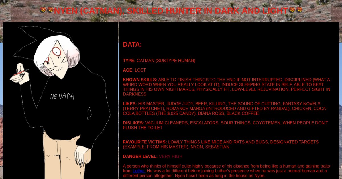nyen (catman) character data