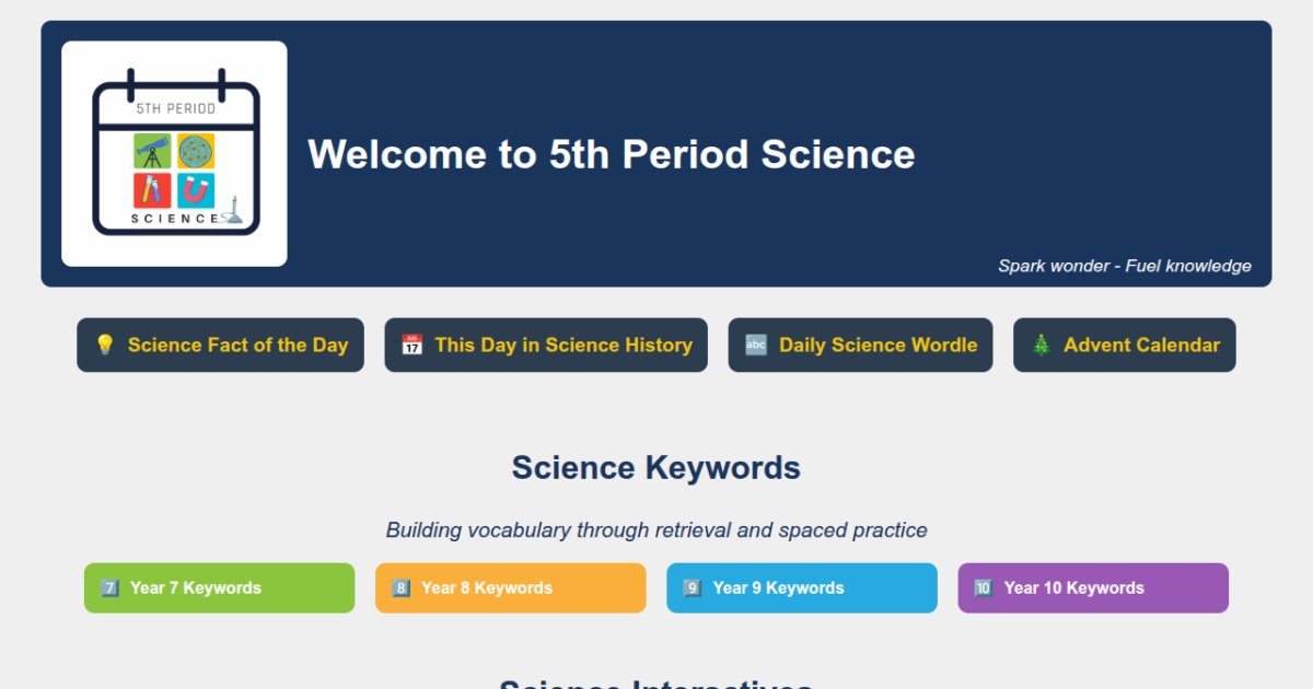 5th Period Science Home Page