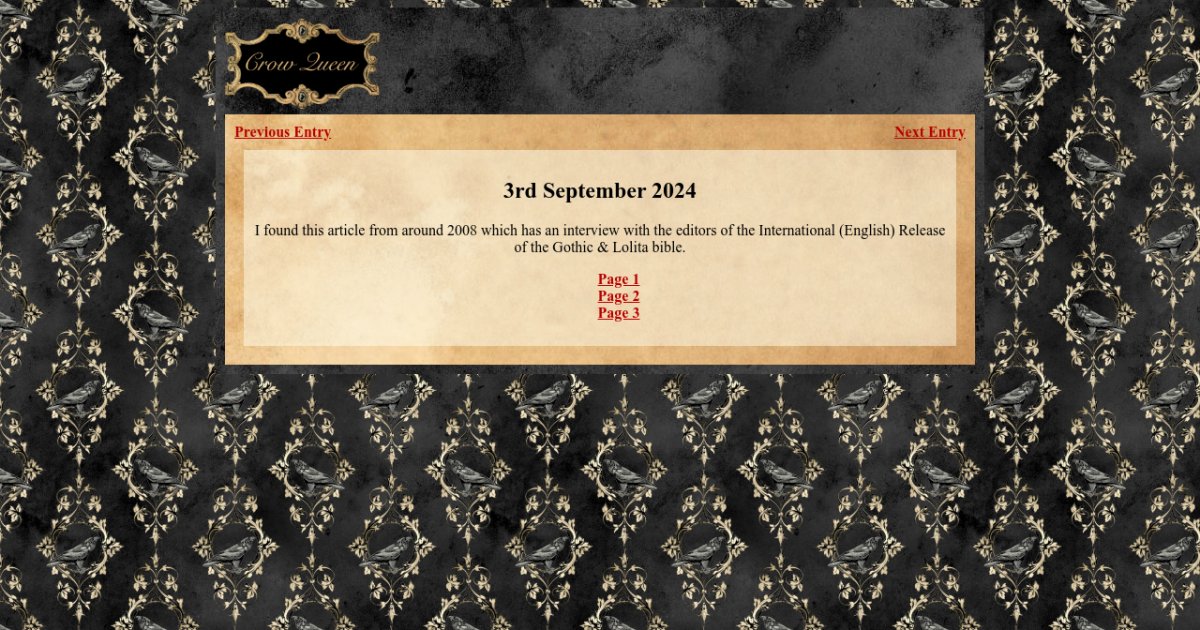 Crow Queen - Journal