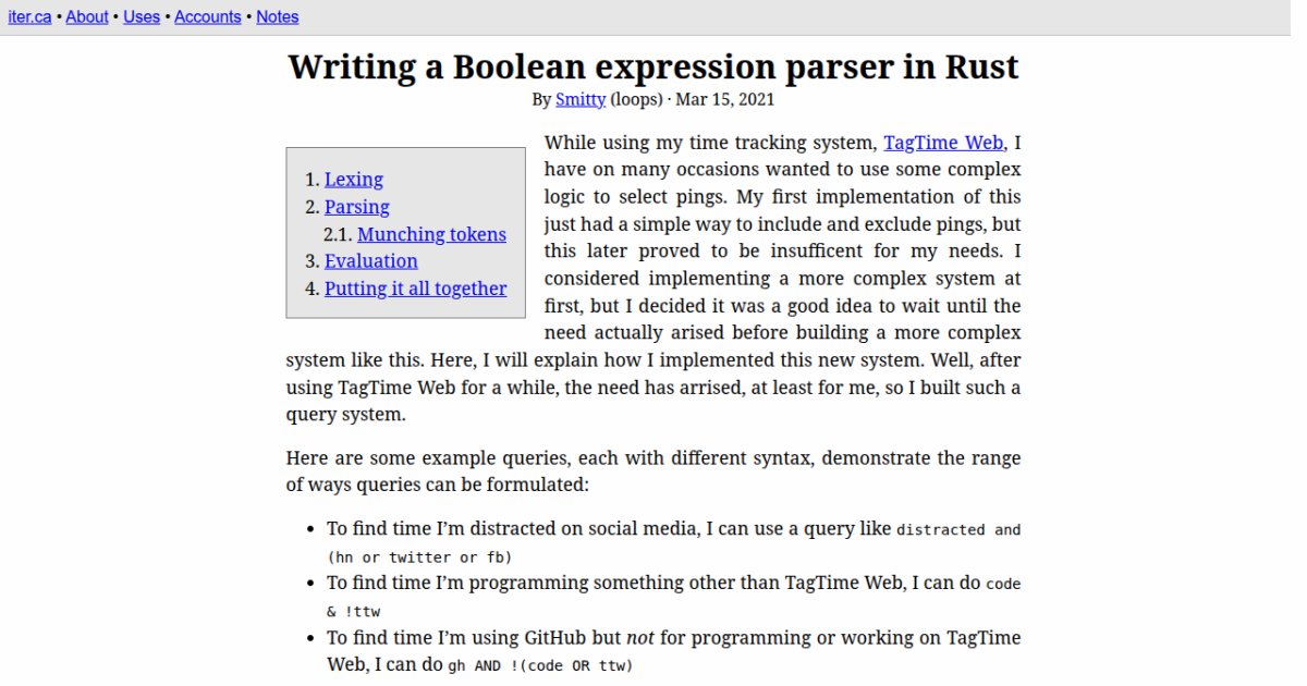 Writing a Boolean expression parser in Rust