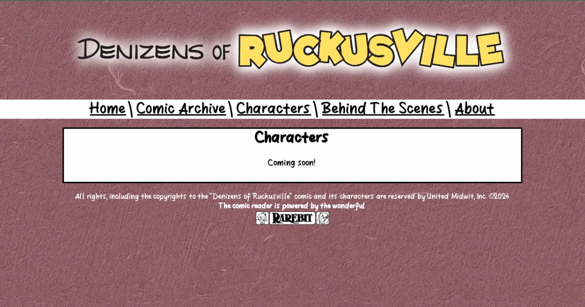 Denizens of Ruckusville | Characters