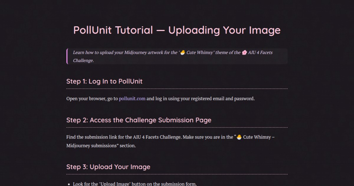 PollUnit Tutorial — Uploading Your Image