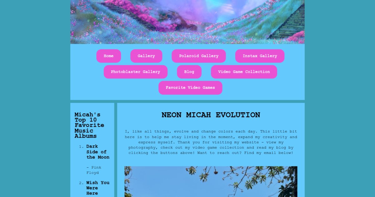 The Cyber Slice of Neon Micah Evolution