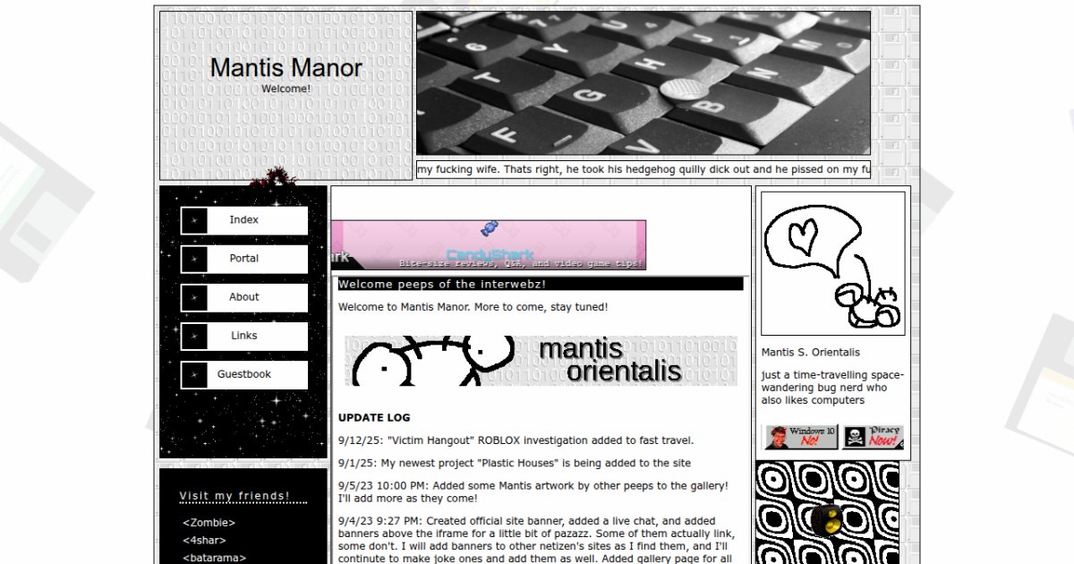 The Hallowed Halls of Mantis Manor