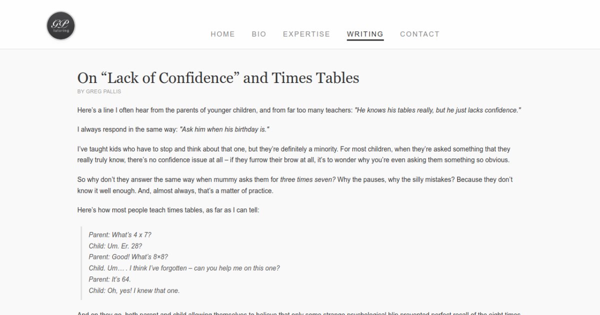 Writing | Greg Pallis