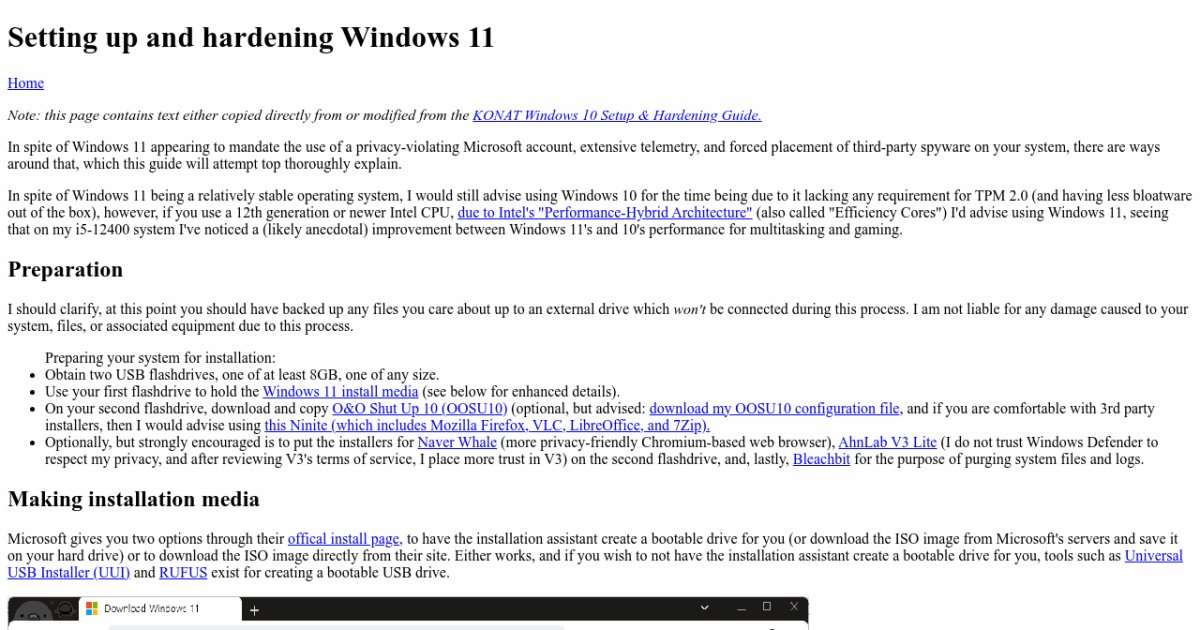 Setting up and hardening Windows 11