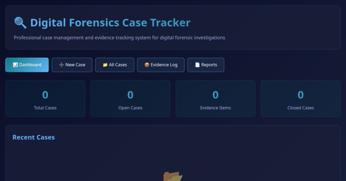 Digital Forensics Case Tracker