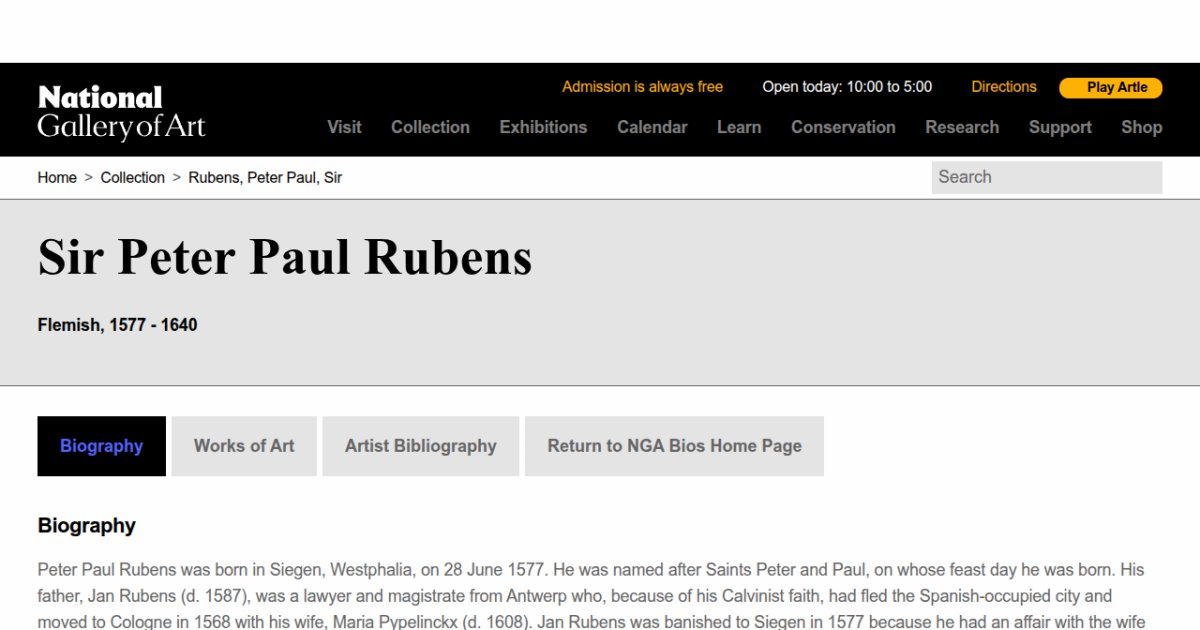 Sir Peter Paul Rubens
