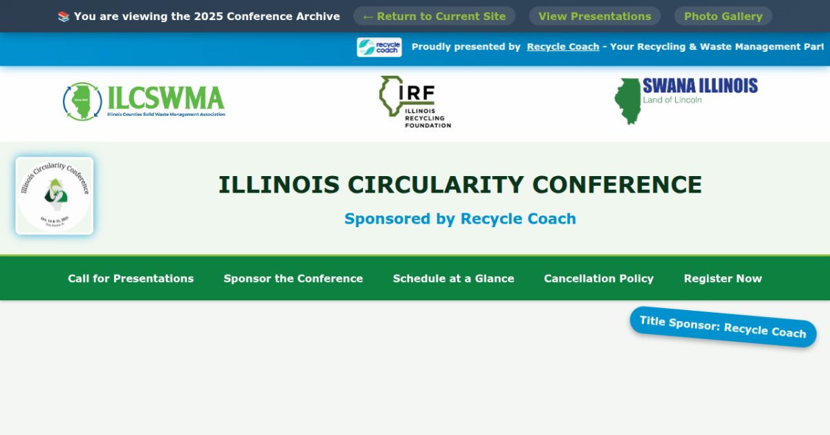 2025 Archive - Illinois Circularity Conference