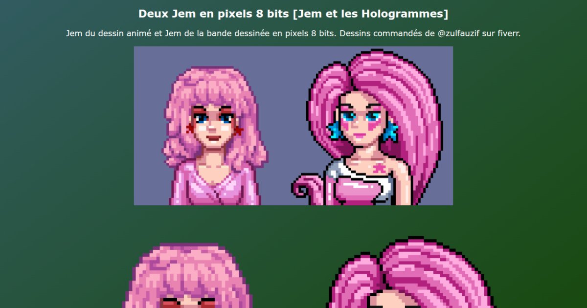 Deux Jem en pixels 8 bits [Art] - MiaQc - Jem and the Holograms - All ...