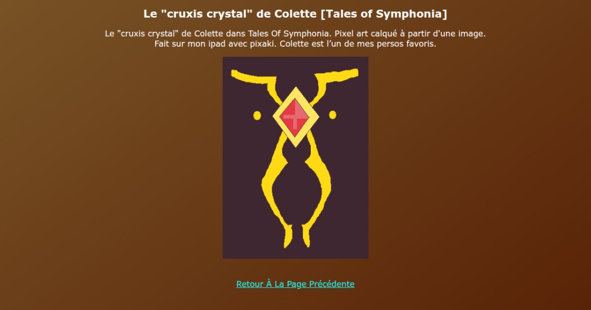 Le "cruxis crystal" de Colette [Art] - MiaQc - Tales of Symphonia ...