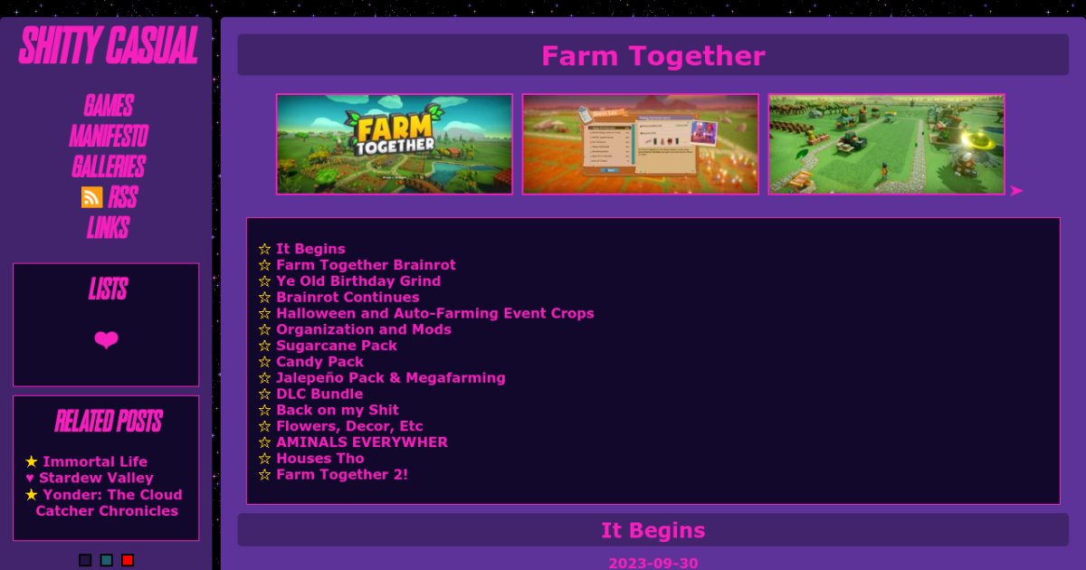 Shitty Casual: Farm Together