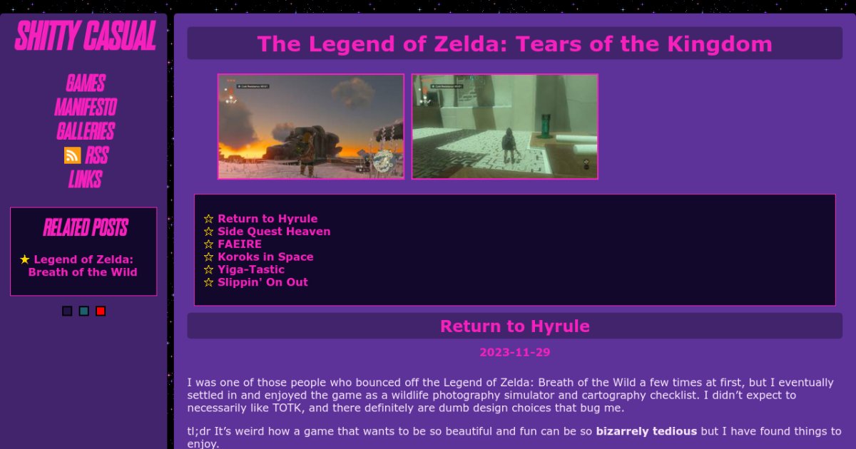 Shitty Casual: The Legend of Zelda: Tears of the Kingdom