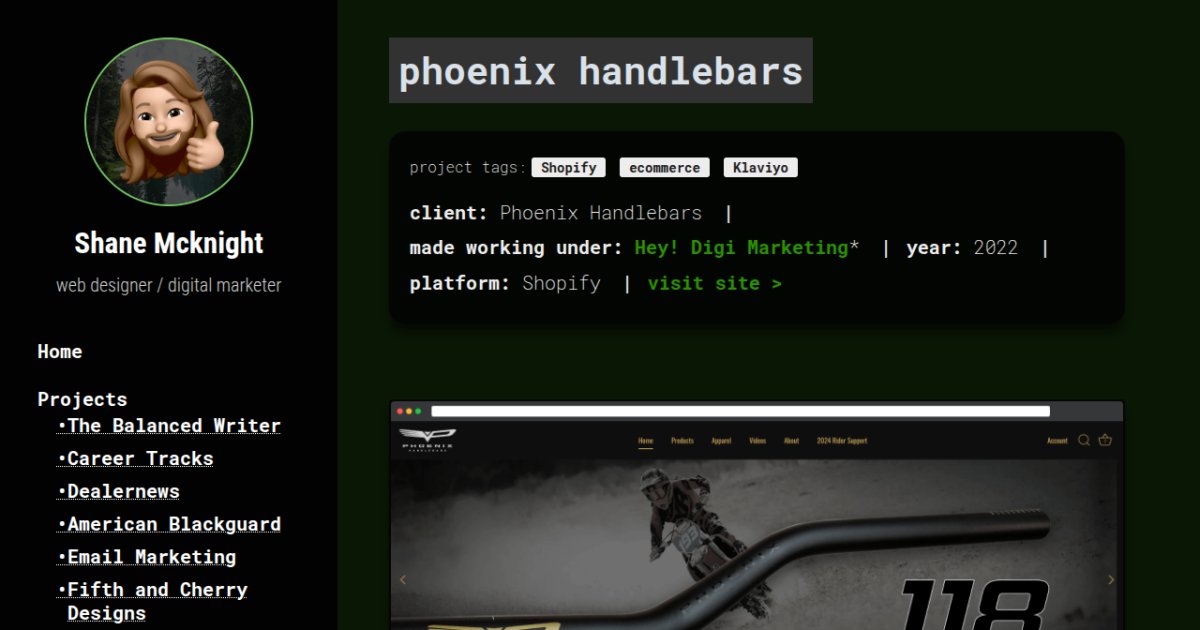 Shane Mcknight - Phoenix Handlebars