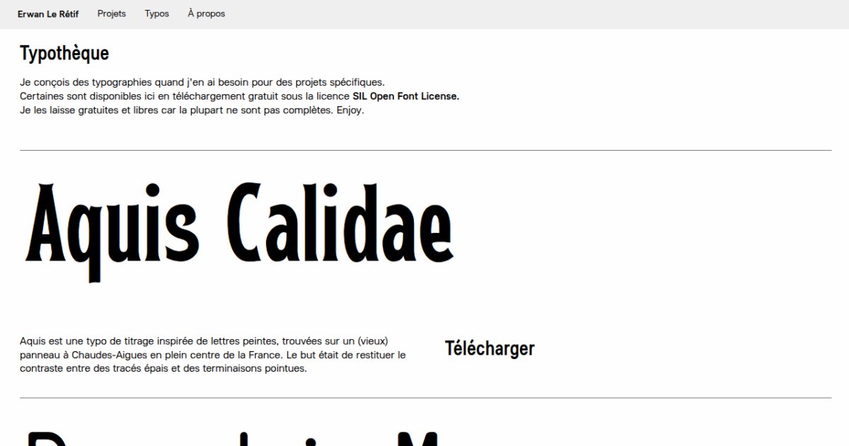 Erwan Le Rétif - Typothèque
