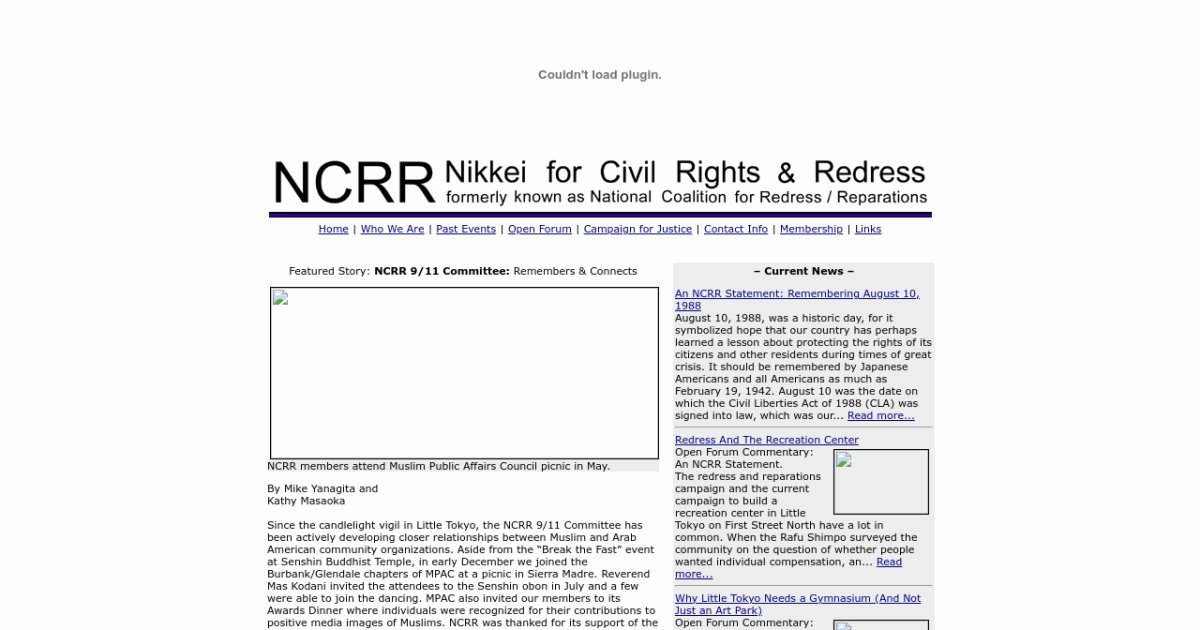 NCRR - Nikkei for Civil Rights and Redress