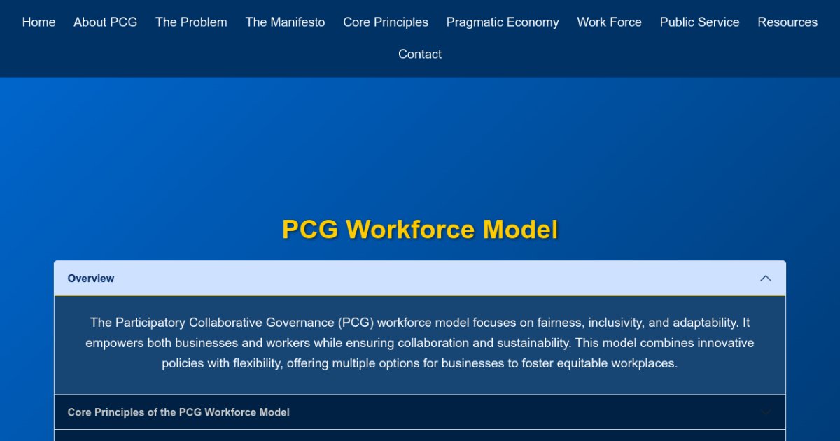 PCG: Participatory Collaborative Governance